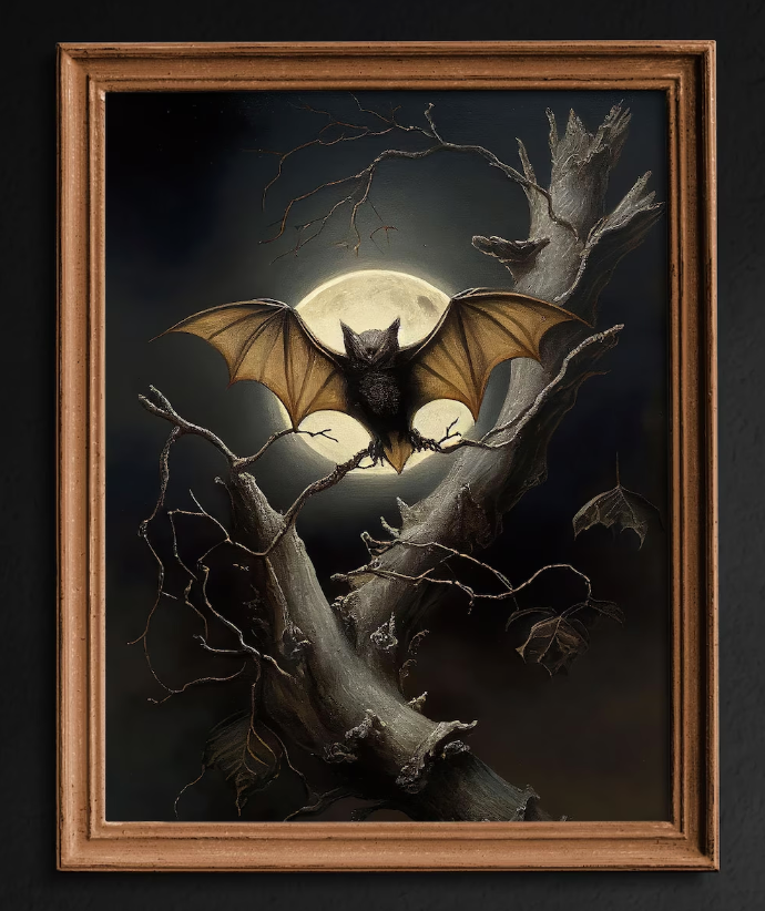 Moonlight Bat 8x10 Art Print – Obscurityshop